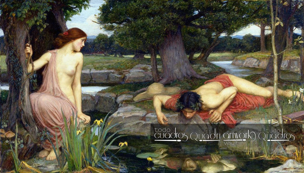 "Eco e Narciso" de John William Waterhouse, quadro a óleo.